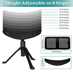 Lilithye Footrest for Desk Adjustable Height 2-in-1 Function Rotatable Ergonomic Under Desk Footrest Ottoman Stool Rolling Leg Rest for Home Office (Black)