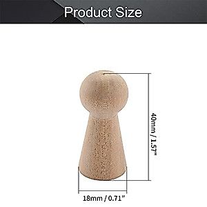 MroMax Wooden Coat Hooks Wall Mount - Vintage Single Organizer Hangers Handmade Craft Rack Pack of 5pcs