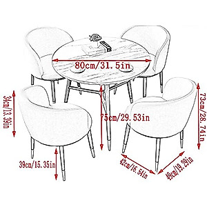 Office Conference Table, Office Business Hotel Reception Dining Table Set, Office Table and Chair Set Creative Round Table Study Living Room Bedroom Home Company Company Shop Reception Table (Color :