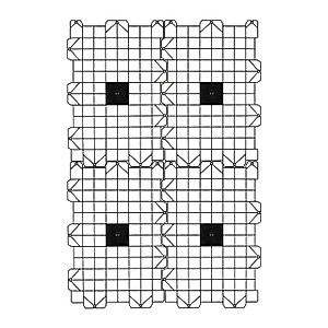 USA SEALING Attic Dek Flooring Storage System, Walking Deck Pallet Boards for Attic, Easy Installation Floor System for Garage, Roof and More, 4 Panels Included - Black