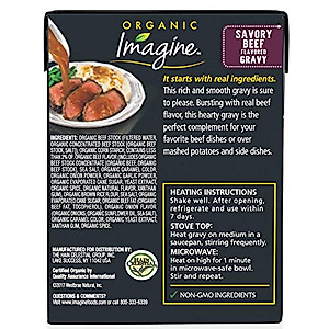 Imagine Organic Gravy, Savory Beef, 13.5 Oz (Pack of 12)