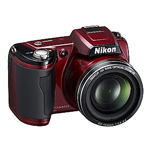 Nikon Coolpix L110 12.1MP Digital Camera with 15x Optical Vibration Reduction (VR) Zoom and 3.0-Inch LCD (Red)