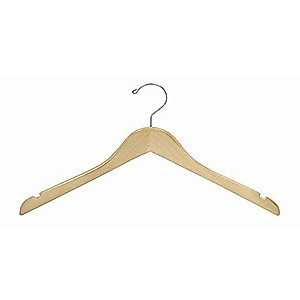 Only Hangers Flat Wooden Dress Hanger (Petite Size) - Pack of 25