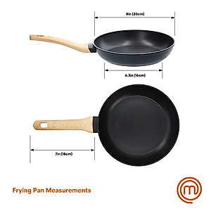 MasterChef Nonstick Frying Pan 8 inch Skillet, Small Fry Pan for Cooking Eggs, Omelette etc, Stainless Aluminum Saute Pan, Non Stick, Induction Cooktop Compatible, Non Toxic, Dishwasher Safe