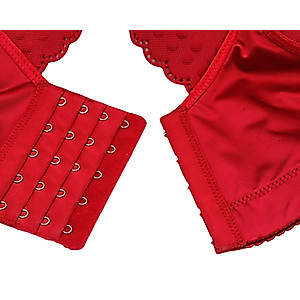 Women Support Push Up Seamless Bra Bralette/Plus Size/34 36 38 40 42 44 C D E/Wire Free Red 42C