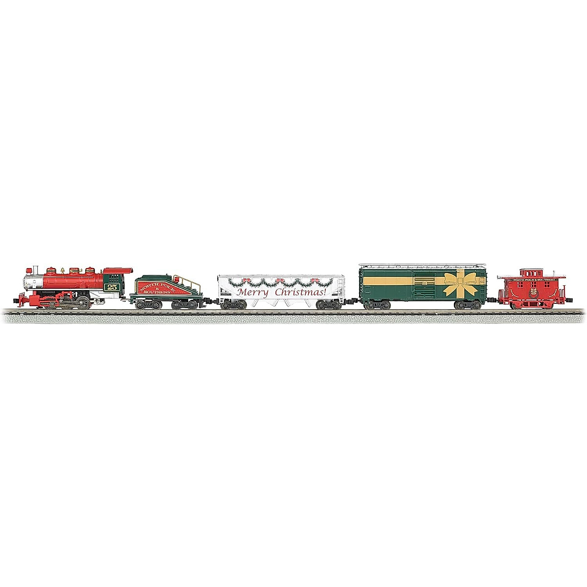 Bachmann Trains - Merry Christmas Express Ready to Run Electric Train Set - N Scale, Multi Color