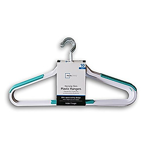 Mainstays Slim Non-Slip Hangers - 10-Pack - Teal