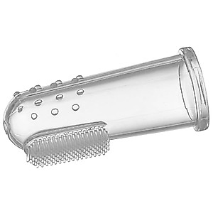 Dr. Brown's 100% Silicone Baby Finger Toothbrush and Toothpaste Set, 2-Pack Toothbrush with Storage Case, Fluoride-Free Apple Pear Toddler Toothpaste