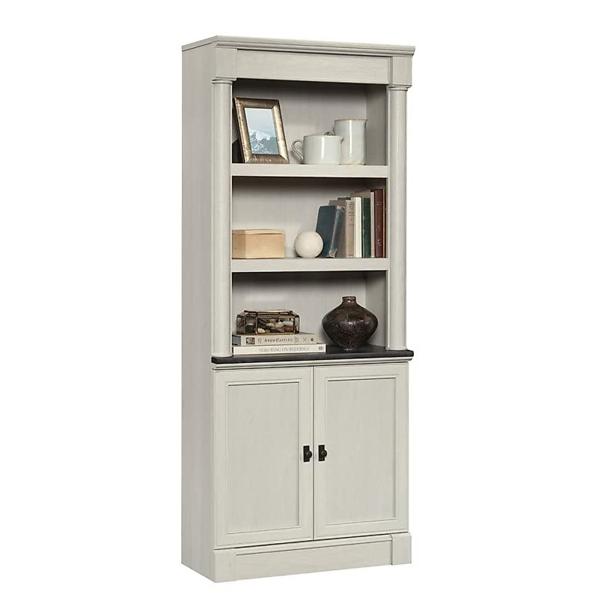 Sauder Palladia 5-Shelf Library Bookcase in Glacier Oak, Glacier Oak Finish