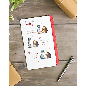 UK Greetings Wife Birthday Card - Cute Disney Birthday Card for Her - Lady and The Tramp Birthday Card for Wife,Beige,24.9 x 15.9 x 0.7 cm; 30 Grams