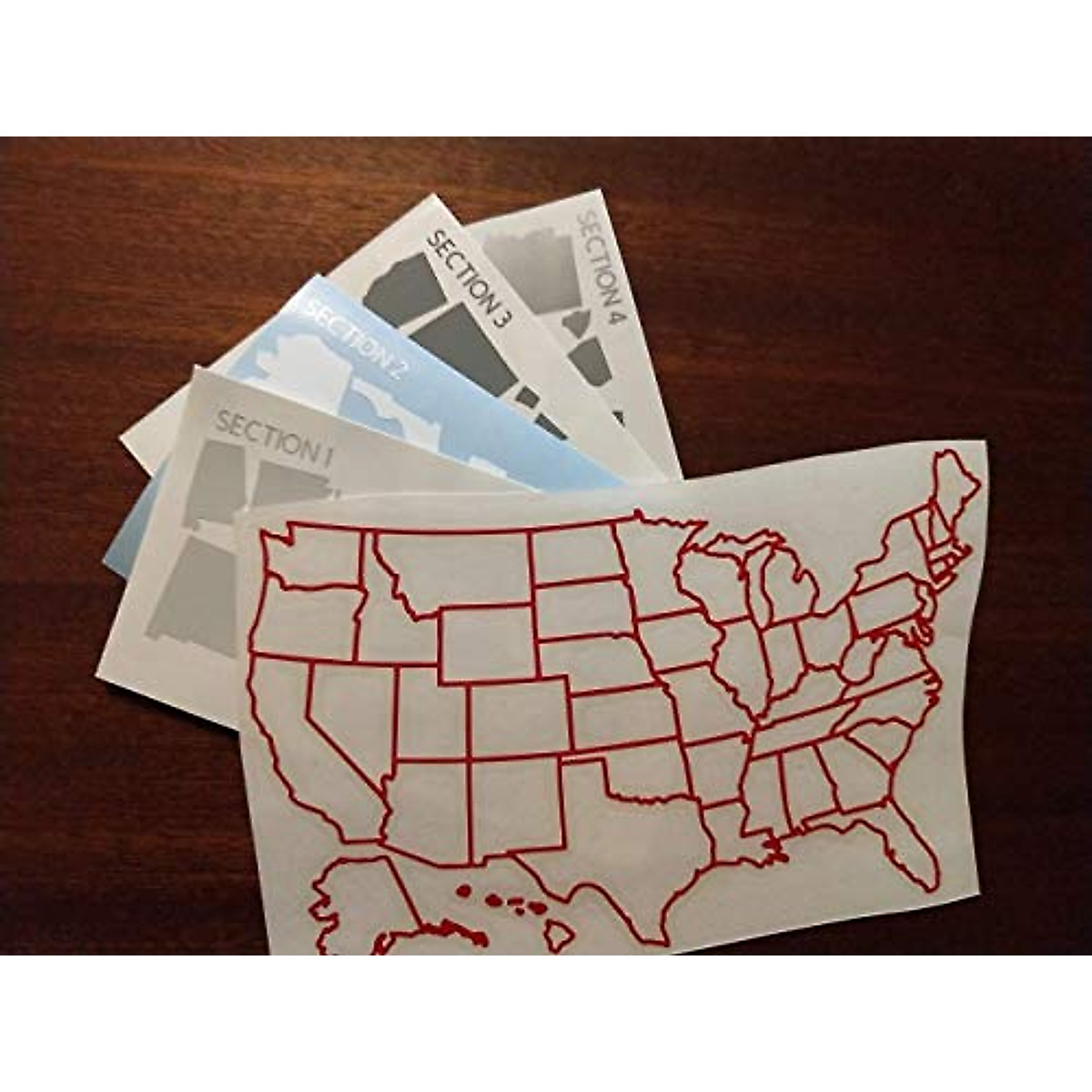 Personalized Mini US Decal Map Tracker - 8" x 5" U.S. Decal, Camper Tracking Decal, Camping Decal, Adventure Tracker, Travel Tracker, State Travel Decal