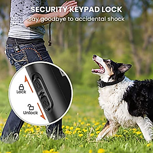 DOG CARE Dog Training Collar, Shock Collar with Beep, Vibration, Safe Static, Dog Training Collar with Remote 1500FT Waterproof Rechargeable E-Collar, Security Lock for All Dogs [2022 Upgraded]