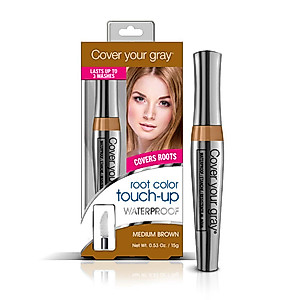 Cover Your Gray Waterproof Brush in Hair Color, Medium Brown, 0.53 Ounce