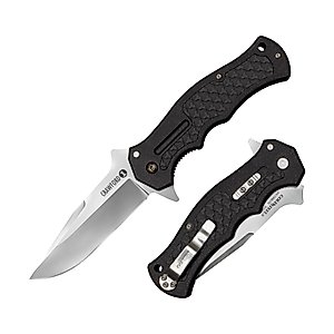 Cold Steel Crawford Model 1 3.5" 4034SS Clip Point Blade 4.875" Black Zy-Ex Handle Tactical Folding Knife, Boxed