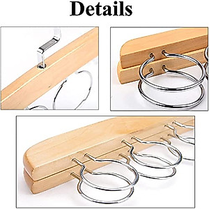 WODMB Wood Scarf Ring Hanger Storage Holder Hole Hanger 6 Ring Scarves Display Rack Space Saving (Color : D)
