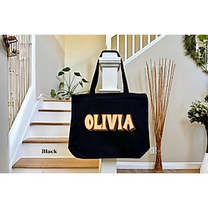 Personalized Tote Bag With Zipper, Bachelorette Gift, Wedding Gift, Tote Bag With Zipper, Custom Tote Bag, Customized Gift Bag