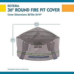 Duck Covers Classic Accessories Soteria Waterproof 36 Inch Round Fire Pit Cover