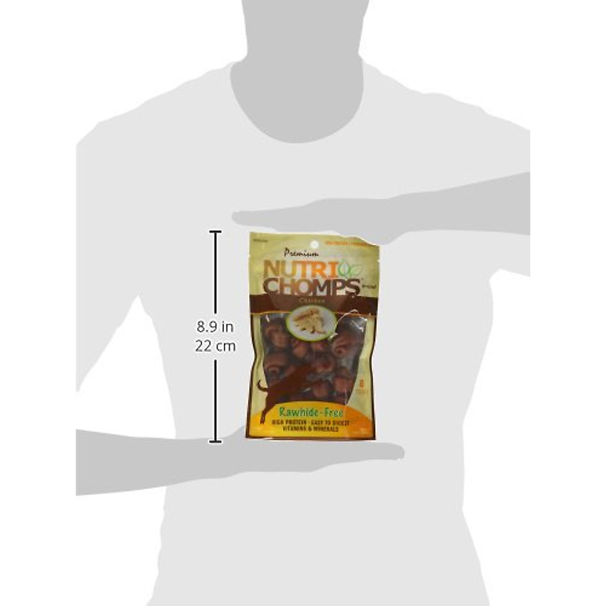 NutriChomps Dog Chews, 2.5-inch Knots, Easy to Digest, Rawhide-Free Dog Treats, 8 Count, Real Chicken flavor