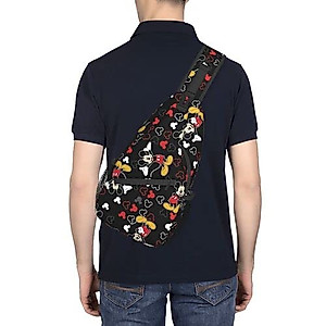 Cyrhjaxf Cute Design Cross Chest Bag Sling Backpack Crossbody Shoulder Bag Travel Hiking Daypacks For Men Women