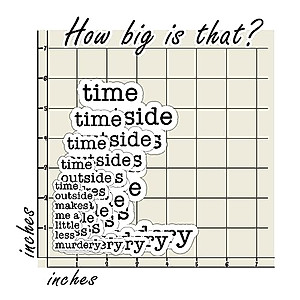 Akira Time Outside Makes Me A Little Less Murdery Sticker, Hiking Sticker, Nature Lover Sticker, Funny Sticker, Water Assitant Die-Cut Outdoor Decals for Laptop, Phone, Water Bottles, Kindle Sticker