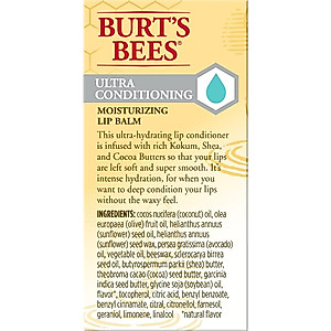 Burts Bees 2 Pack Ultra Conditioning Lip Balm, 0.3 OZ