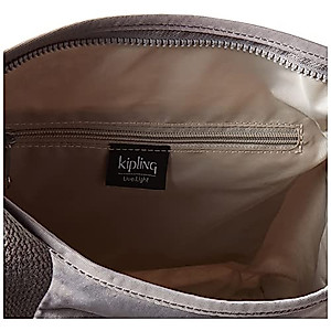 Kipling Women's Belammie Handbag, Organize Accessories, Spacious Interior, Removable Shoulder Strap, Travel Bag, Cool Grey Tonal