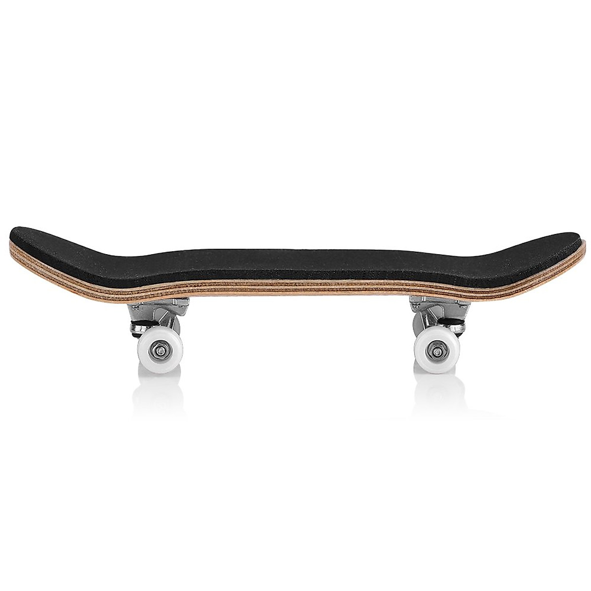 1Pc Maple Wooden Alloy Fingerboard Finger Skateboards Mini Fingerboard with Soft Pad Bearing Wheels and Box Reduce Pressure Kids Gifts(White)