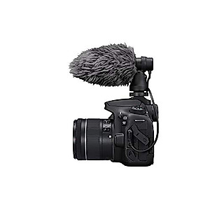 Canon DSLR Camera [EOS 90D] | Vlogging Video Creator Kit with Stereo Microphone DM-E100, 32GB SDHC Memory Card and Windscreen Accessory for Outdoor Recording