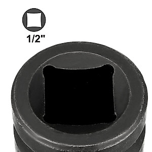 uxcell 1/2" Drive (Female) x 3/8" (Male) Impact Socket Reducer for Use with Air Impact Wrenches, Breaker Bars, Ratchets, CR-MO Steel