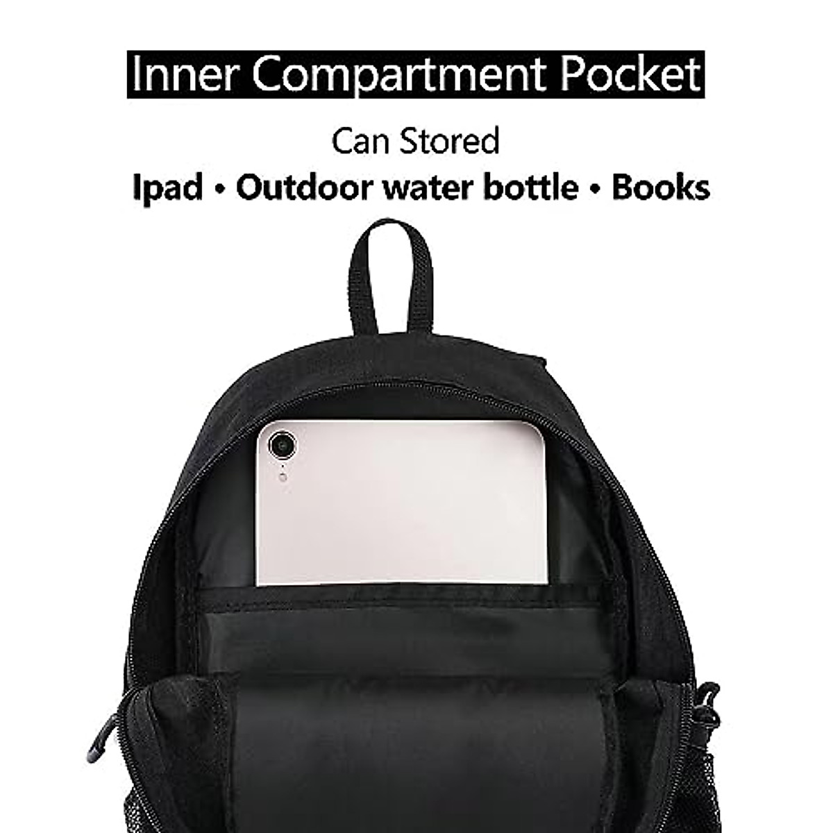 Soulelite Original Design 10L Hiking Backpack, Cycling Shoulder Bag, Lightweight Outdoor Travel Backpack - Suitable for Travel, Camping, Cycling（BLACK）