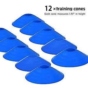 Agility Ladder Speed Training Equipment, Includes 12 Rung Agility Ladder,Running Parachute,Jump Rope,Resistance Bands,12 Resistance Cones for Football,Basketball,Hockey Training Athletes