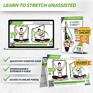 EverStretch Non-Elastic Stretching Strap with Loops - Move Freely with This Looped Stretch Strap Premium Stretch Band for Sports, Physical Therapy and Recovery from Knee Replacement Surgery.