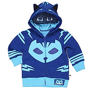 PJMASKS Little Boys' Toddler Catboy Hoodie, Blue, 3T