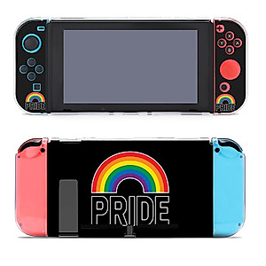 LGBT Gay Pride Rainbow Flag Protective Case Cute Design Hard Cases Cover Game Shell for Switch