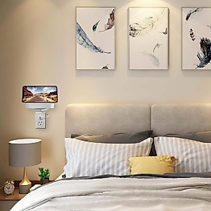 BELIEFLUO Outlet Shelf Holder, Bathroom Decor with Built-in Cable Management,A Space Saving Solution for Homepod Mini,Google Home/Echo/Smart Speakers/Electric Toothbrush/Cell Phone (Universal)…