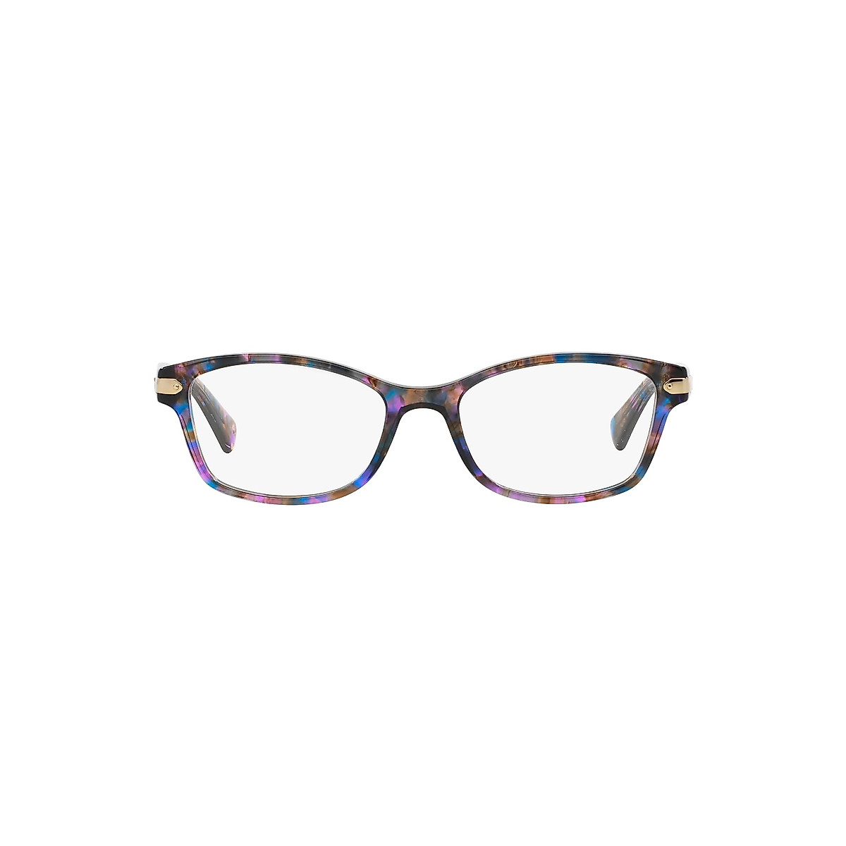 Coach HC6065 Prescription Eyewear Frames, Purple Confetti Tortoise/Demo Lens, 49 mm