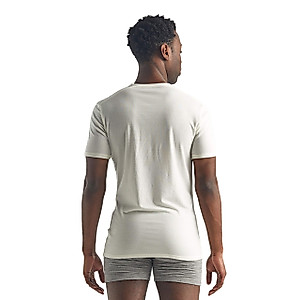 Icebreaker Merino Anatomica T-Shirts for Men, Short Sleeve V-Tee, Merino Wool Base Layer - Lightweight, Durable Thermal Shirts for Skiing, Hiking - Cold Weather Men’s Essentials, Snow, X-Large