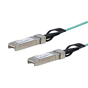StarTech.com Cisco SFP-10G-AOC5M Compatible 5m/16.4ft 10G SFP+ to SFP+ Active Optical Fiber - 10Gbps SFP Plus/Mini GBIC/Transceiver Module Cable - Firepower ASR1000 (SFP10GAOC5M)