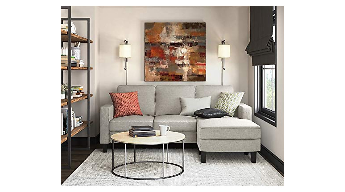 Serta Harmon Reversible Sectional Sofa - Perfect for Small Spaces