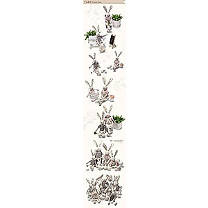 GRANDFINE Luxury Dressed Bunny Girl Stuffed Toys, Lovely Handmade Rabbit Cloth Doll with Flowery Dress,Fresh Valentine's Gift,Little Girl Day Play time Dolly 13''