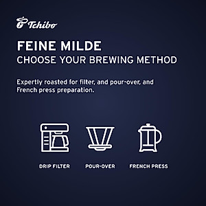 Tchibo Roasted Ground Coffee – Feine Milde - Light Roast Arabica Beans for a European Style Coffee – Intensity 2/6, Acidity 3/6, Roast Level 2/6 – 8.8 oz