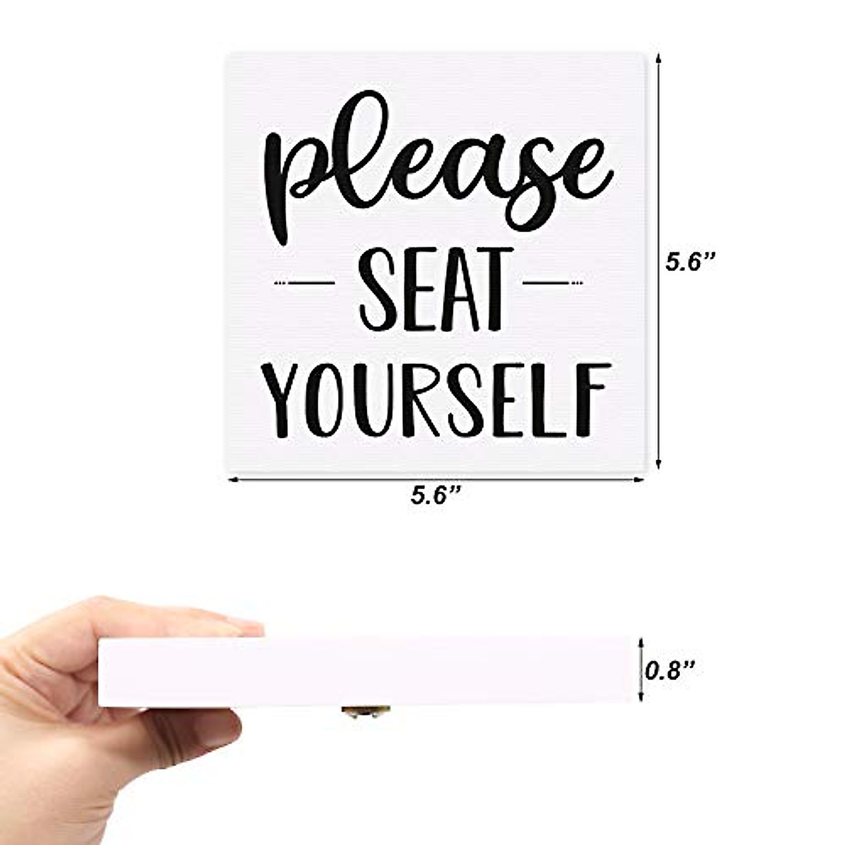 Zingoetrie Funny Bathroom Signs(Set of 3), Farmhouse Bathroom Wooden Wall Decor Restroom Humor Sayings Freestanding Quarter Bathroom Mini Blocks Decorations