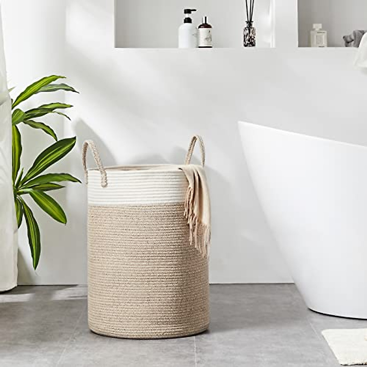 YOUDENOVA 72L Cotton Rope Laundry Hamper and 105L Large Laundry Hamper Basket