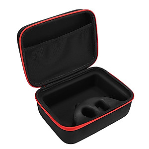 Hopcd VR Gaming Headset Carrying Case Nylon Hard Travel Case for Oculus Go VR Headset Protective/Collection Bag, with A Pocket for VR Controller(Black Red)