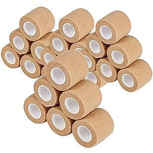 24 Packs Self Adherent Cohesive Wrap Bandages 2'' Wide, 5 Yards, First Aid Tape,Elastic Self Adhesive Tape,All Sports Athletic Tape, Non-Woven Bandage,Breathable Wound Tape,Skin Colour Athletic Tape