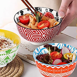 Vivimee Small Ceramic Bowls Set of 6, 10 oz Colorful Dessert Bowls, Ice Cream Bowls, Stackable Snack Bowls for Ice Cream, Snack, Rice, Condiments, Side Dishes, Yogurt, Microwave Dishwasher Safe