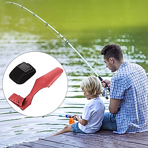 Mipcase 2 Sets Fishing Rod Protector Fishing Pole Practical Fishing Rod Sleeve Fishing Rod Sock Fishing Tool Cord Winder Fishing Kit Rod Guard Cap High Elasticity Elastic Band Handle Cover