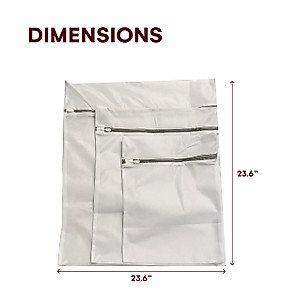 Vdomus Mesh Laundry Bags For Delicates - Lingerie Bags for Washing Delicates, Lingerie, Underwear & Small Garments - Laundry Garment, Underwear Mesh Bags for Washing Machine 23.62"L x 23.62"W