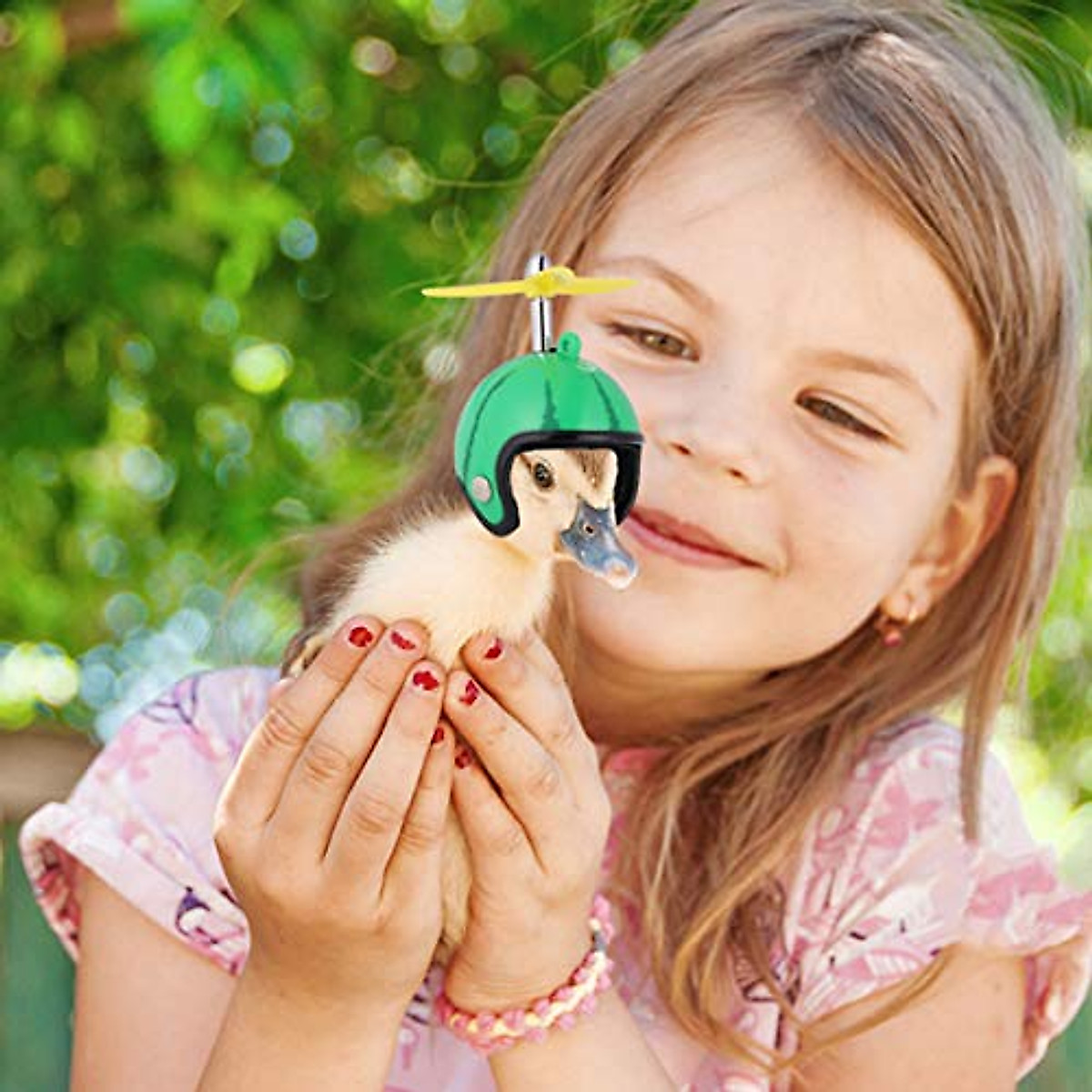 POPETPOP Chicken Helmet- Bird Toy Head Protection Helmet Bird Hat Headwear Suitable for Parrot Small Hens, Ducks and Other Poultry Funny Pet Safety Helmet Costumes Accessories