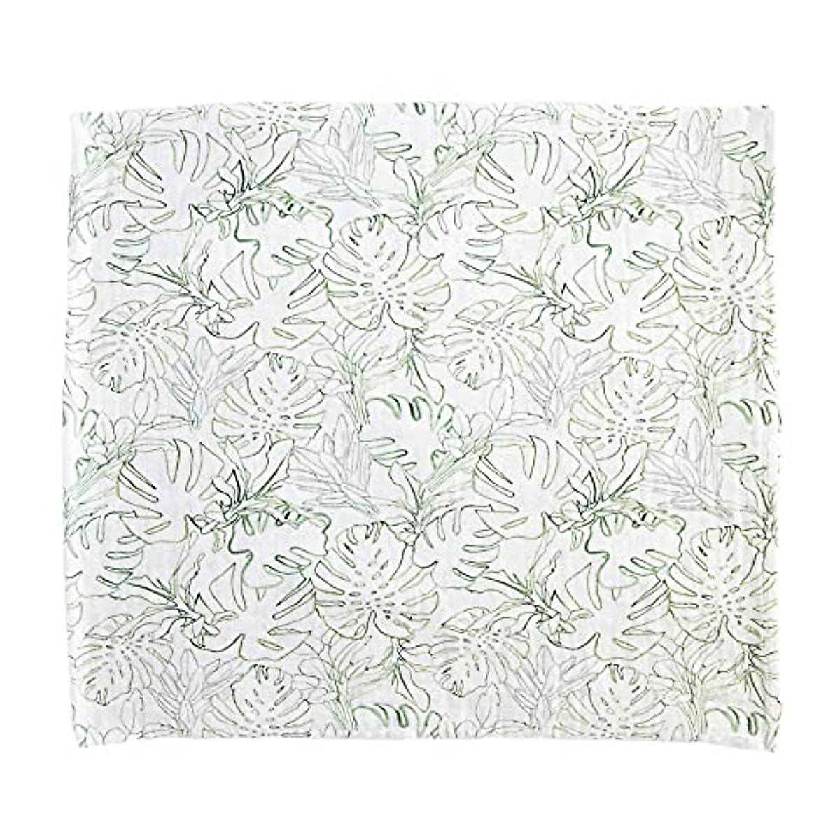 Red Rover Kids Cotton Muslin Swaddle - 47”x 47”- 100% Cotton – Machine Washable – Softer with Every Wash – Playful Designs -Soft, Breathable & Lightweight – Unisex (Jungle Leaf)